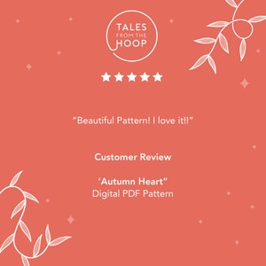 Autumn Heart Embroidery Pattern • Digital PDF Download • Modern Fall ...