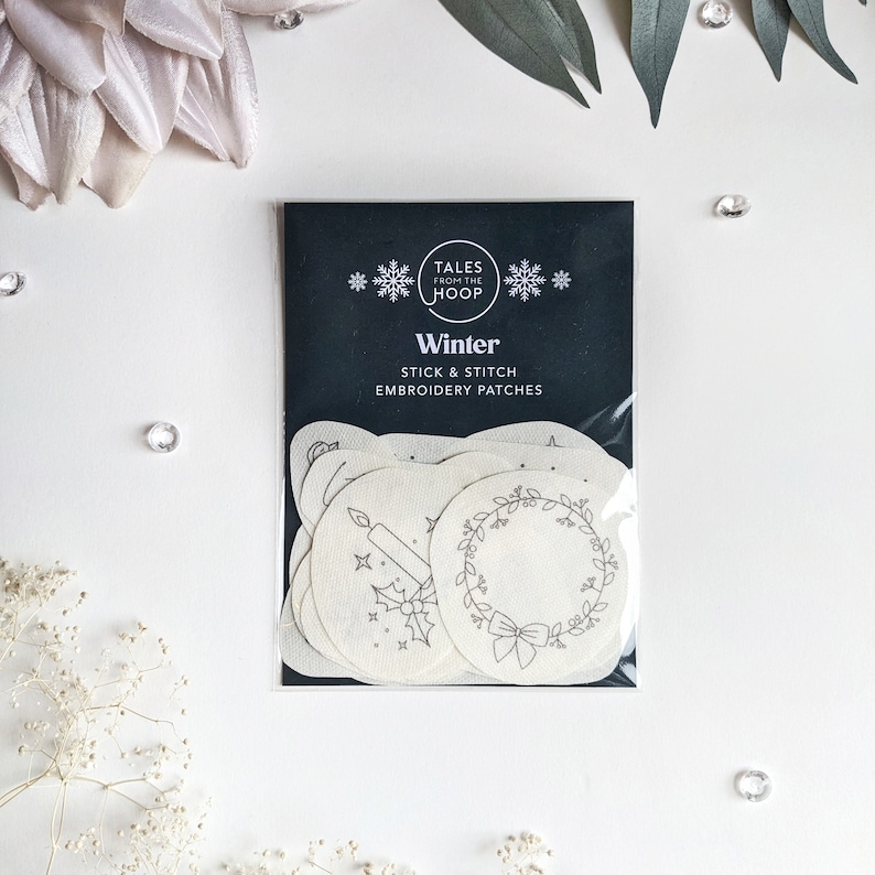 Winter • Stick & Stitch Embroidery Transfer Patches • Water Soluble ...