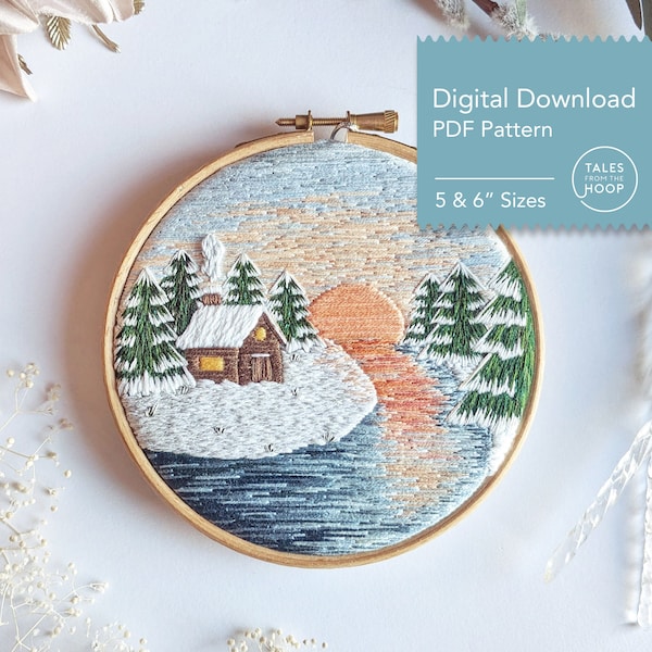 Cabin Embroidery - Etsy