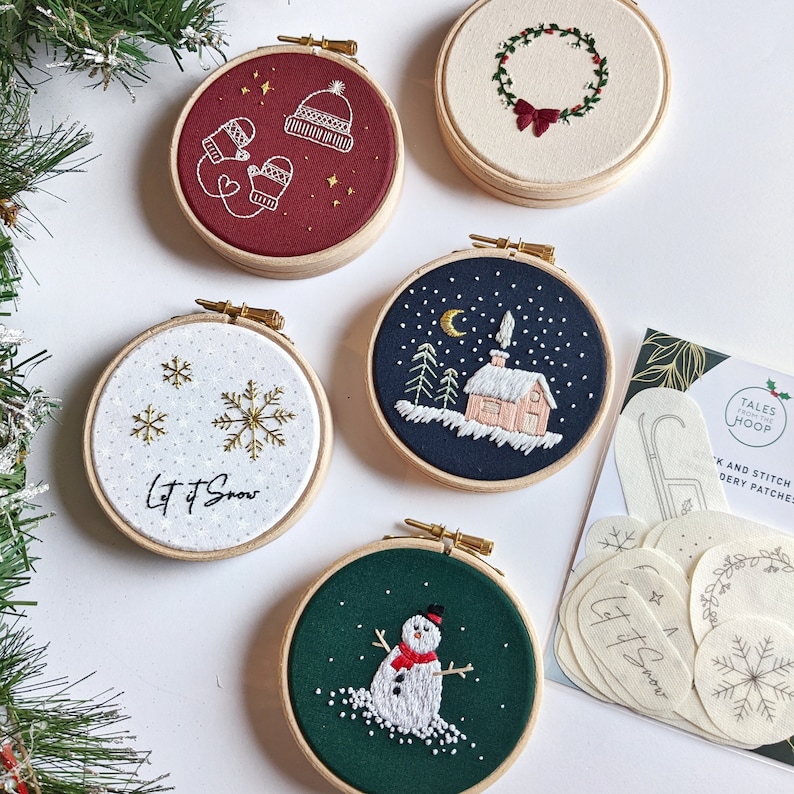 Winter • Stick & Stitch Embroidery Transfer Patches • Water Soluble ...