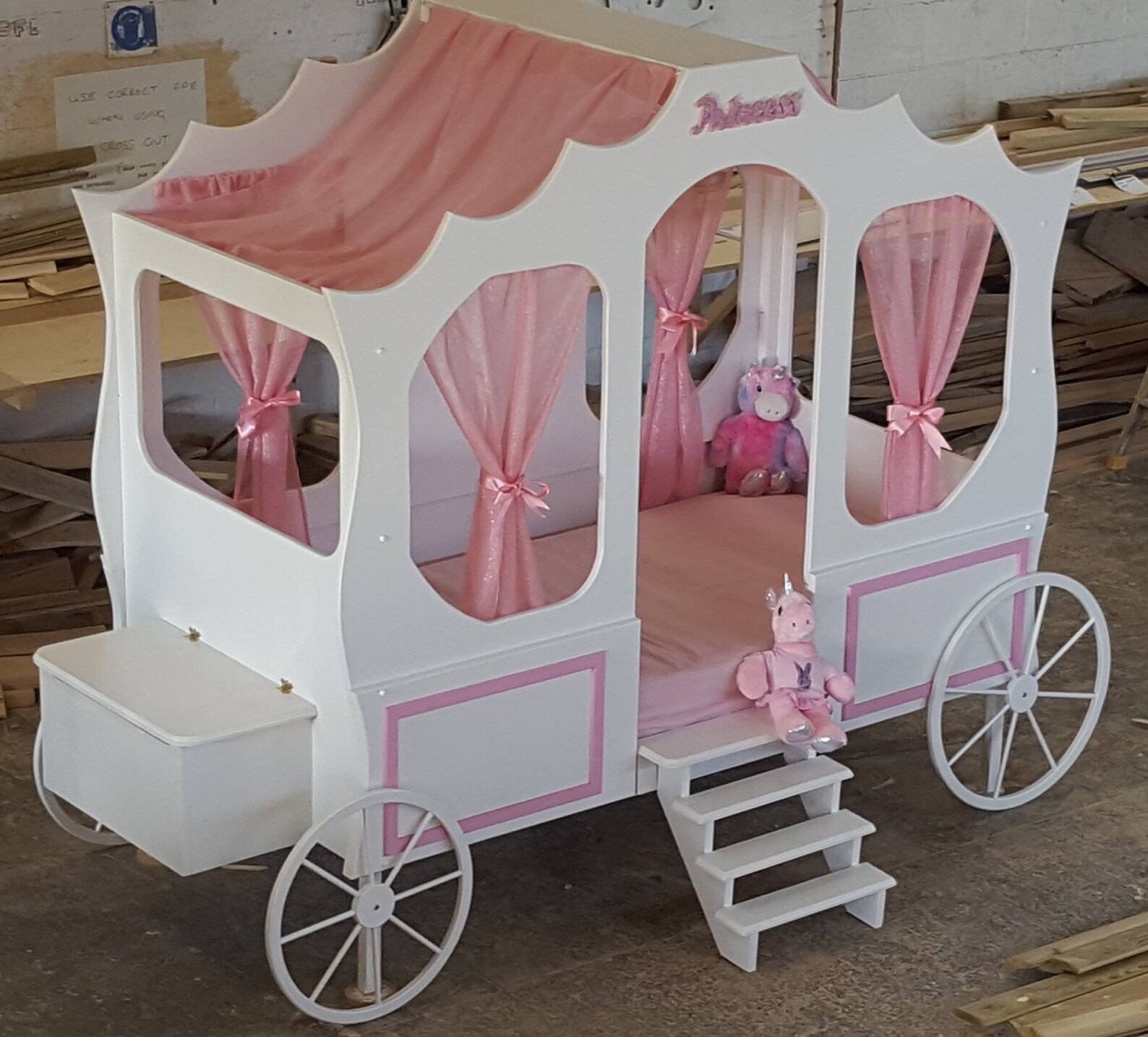 PRINCESS CARRIAGE Girls Bed - Etsy