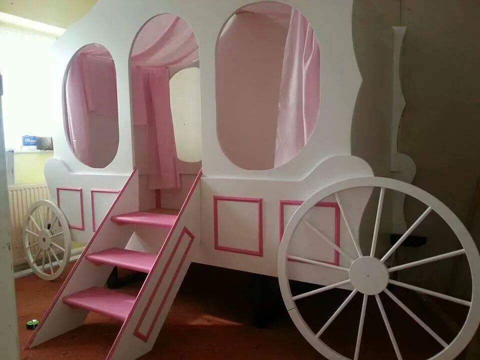PRINCESS CARRIAGE Girls Bed - Etsy