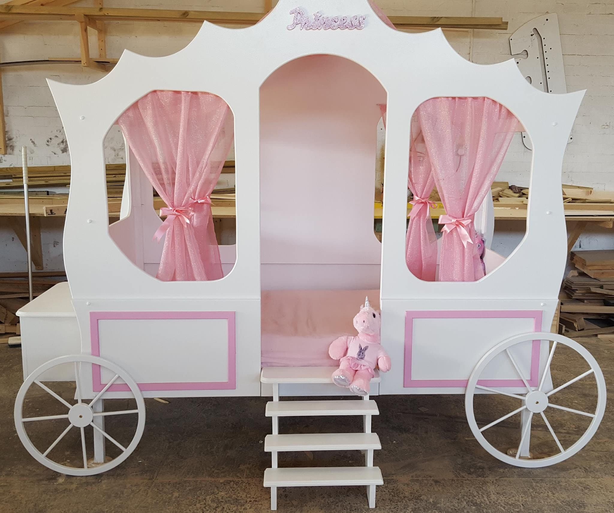 PRINCESS CARRIAGE Girls Bed - Etsy