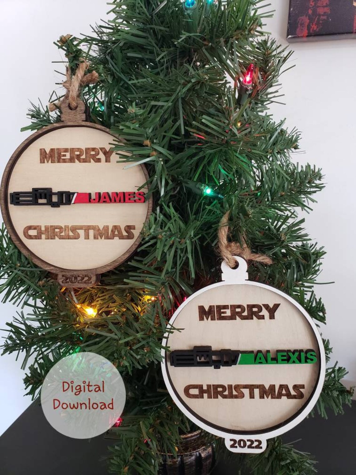 Jedi Christmas Ornament Svg - Etsy
