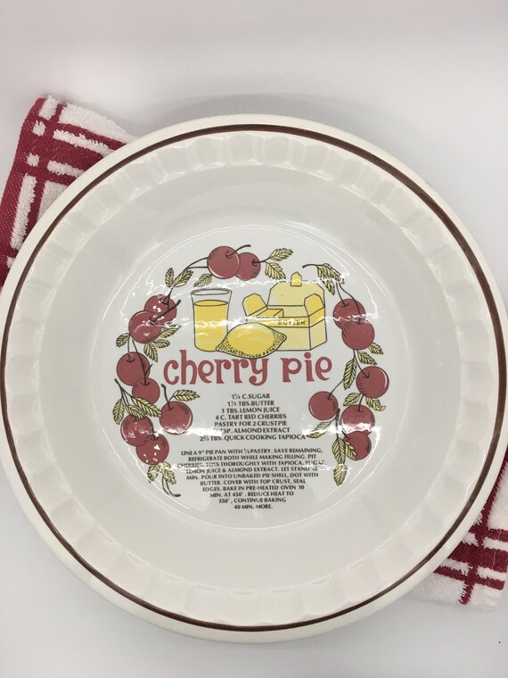 Vintage Manoir Collection Ceramic Cherry Pie Recipe Baking | Etsy