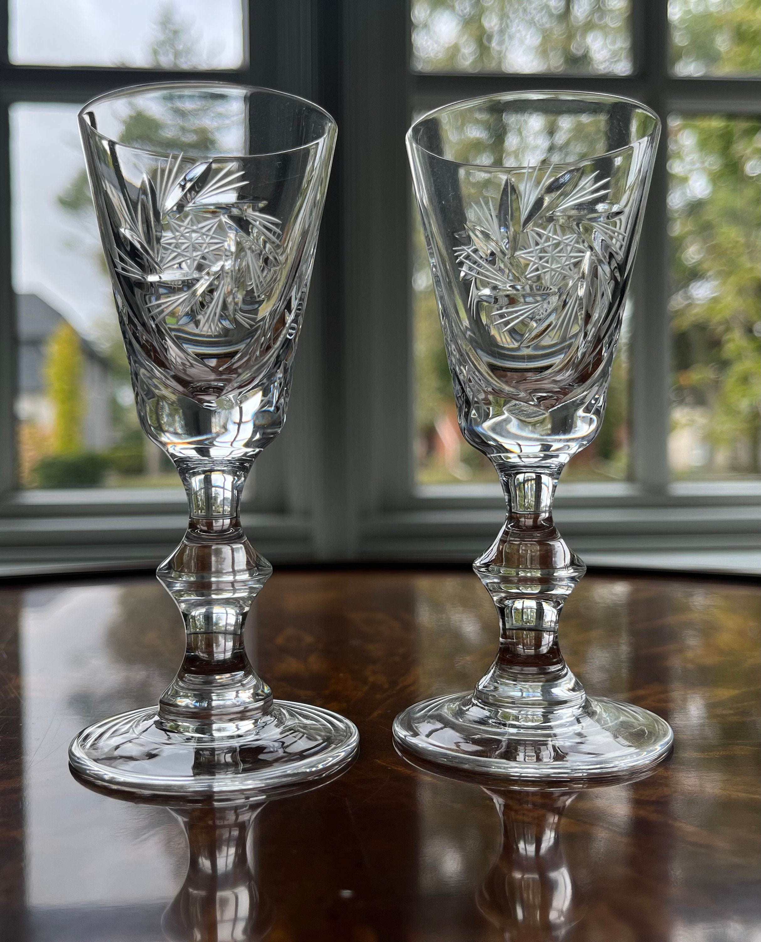 Vintage Set of 2 Crystal Csopak by Ajka Sherry/cordial/liqueur Glasses ...
