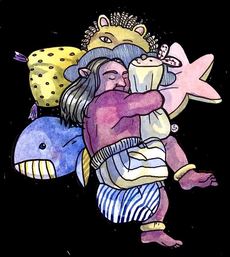 YOKAI Makura Gaeshi Monster Sticker // Autocollant, Yokaï, Decoration ...