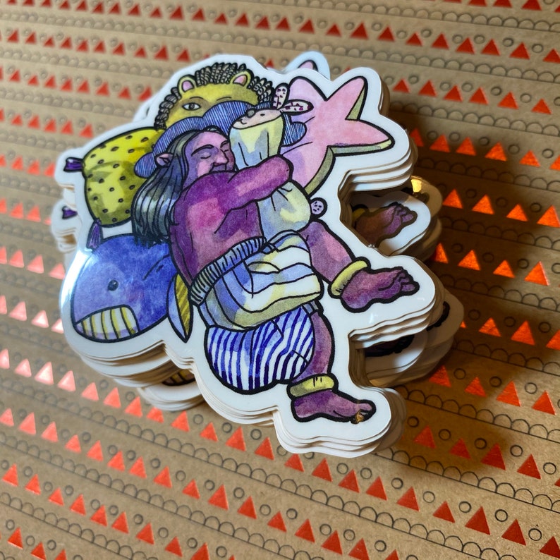 YOKAI Makura Gaeshi Monster Sticker // Autocollant, Yokaï, Decoration ...