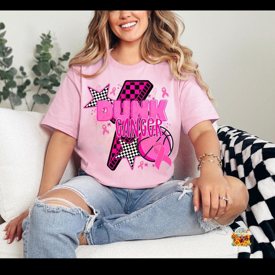 Dunk Cancer Pink Out Basketball PNG - Etsy