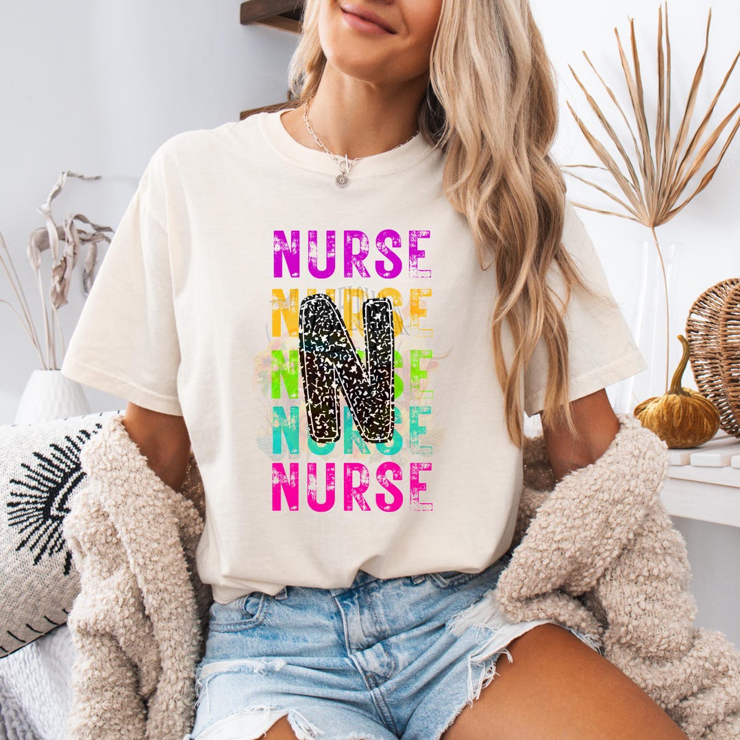 Neon Nurse Occupation PNG - Etsy