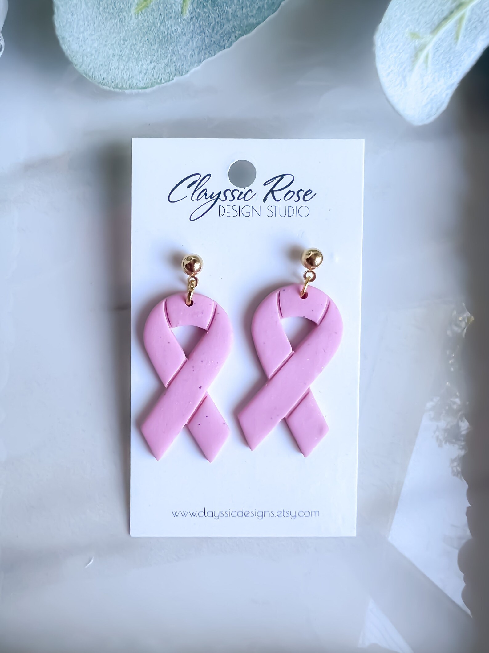 Pink Ribbons Polymer Clay Breast Cancer Awareness - Etsy