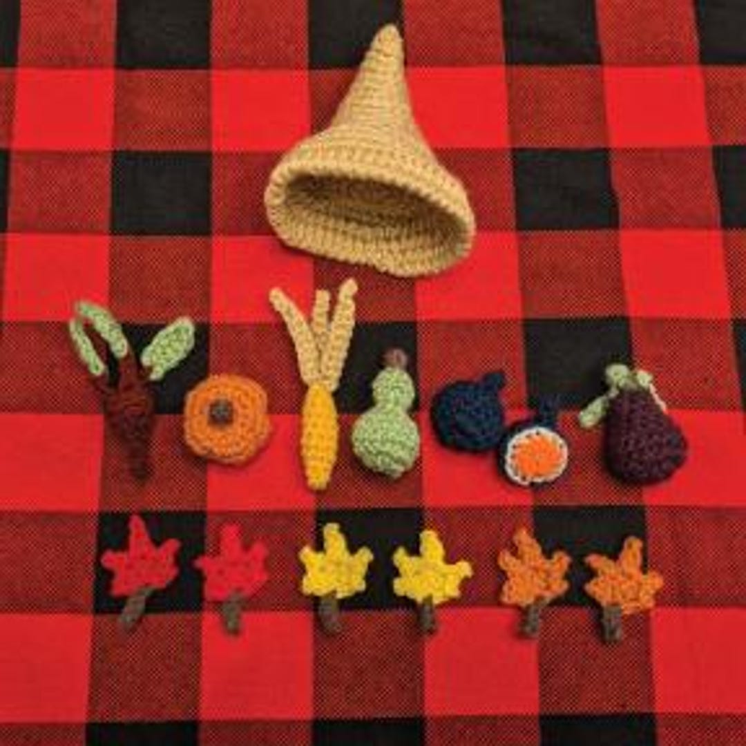 Cornucopia Crochet Pattern - Amigurumi, Thanksgiving Centerpiece - Etsy