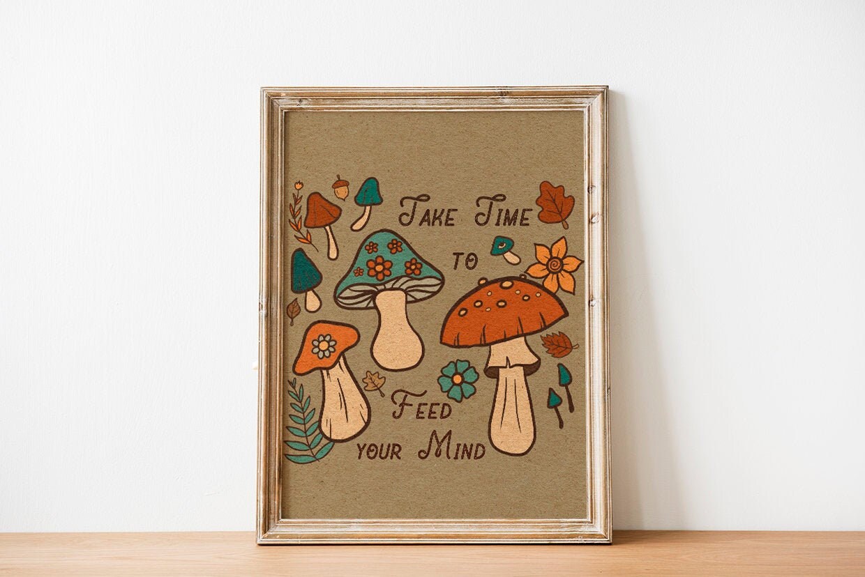 Mushroom Boho Print Boho Art Boho Decor Spiritual - Etsy Canada