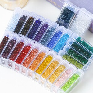 4mm 240pcs Dyed Core Glass Seed Beads (20g) | Colourful Beading ...