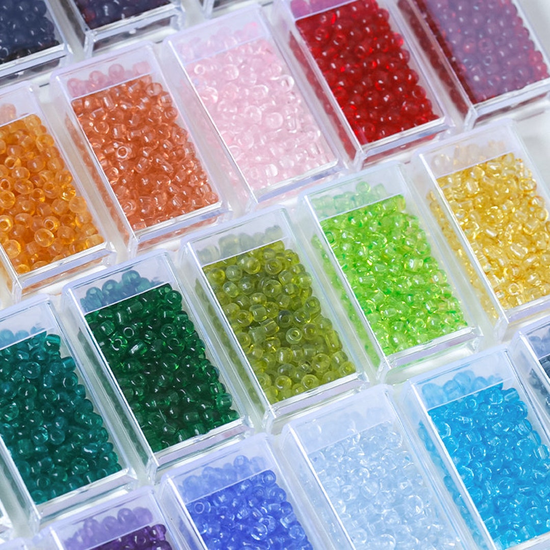 4mm 240pcs Dyed Core Glass Seed Beads (20g) | Colourful Beading ...