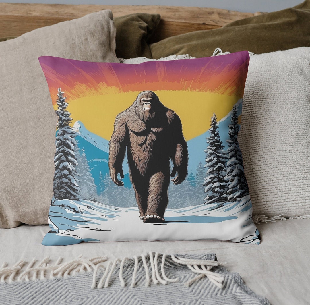 Bigfoot Gift Bigfoot Lovers Gift Home Decor Pillow Cryptids - Etsy