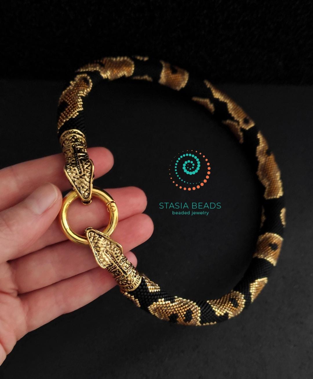 Beaded Ball Python Necklace, Beaded Snake Choker - Etsy