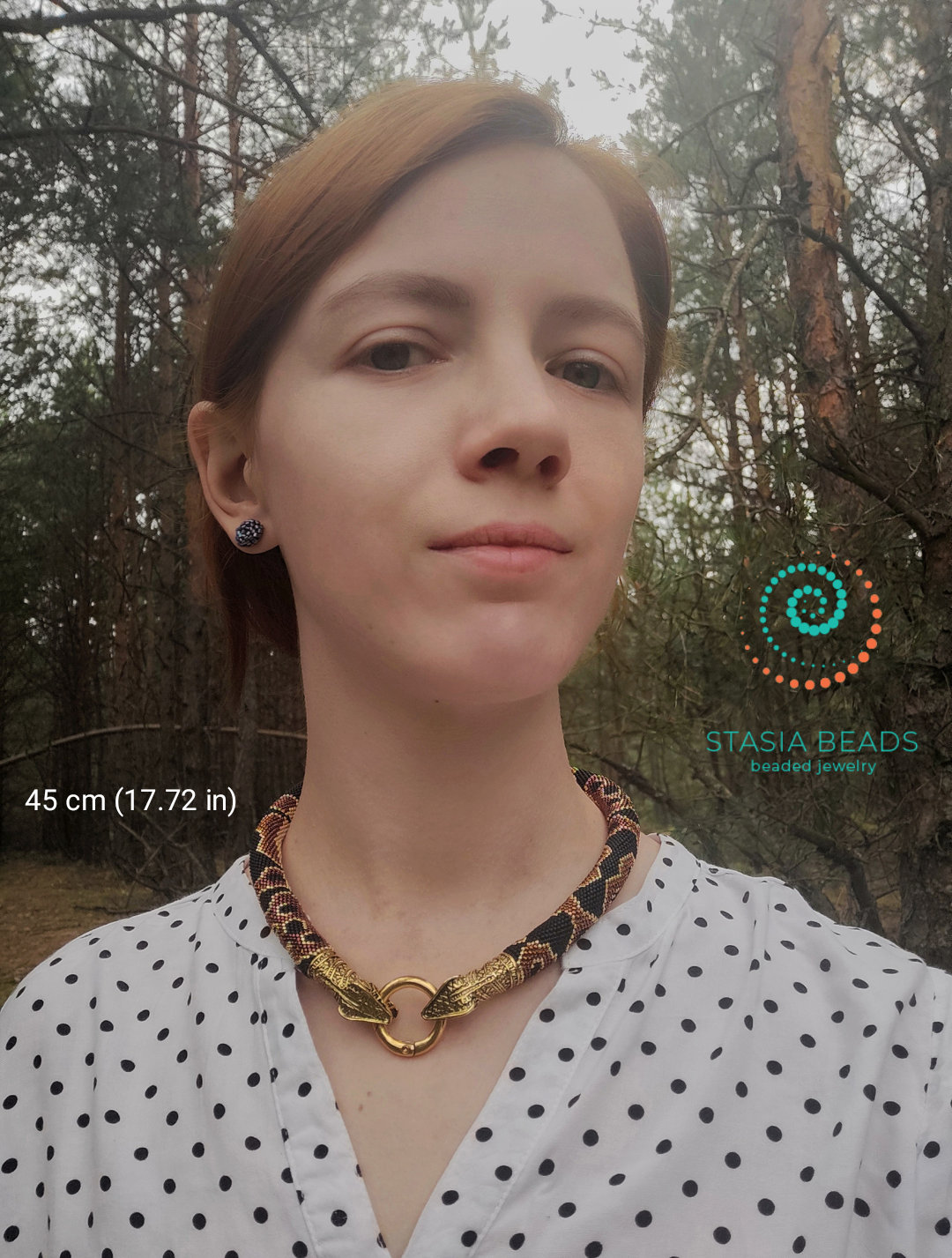 Ball Python Necklace Brown Snake Necklace Bead Snake Necklace - Etsy UK