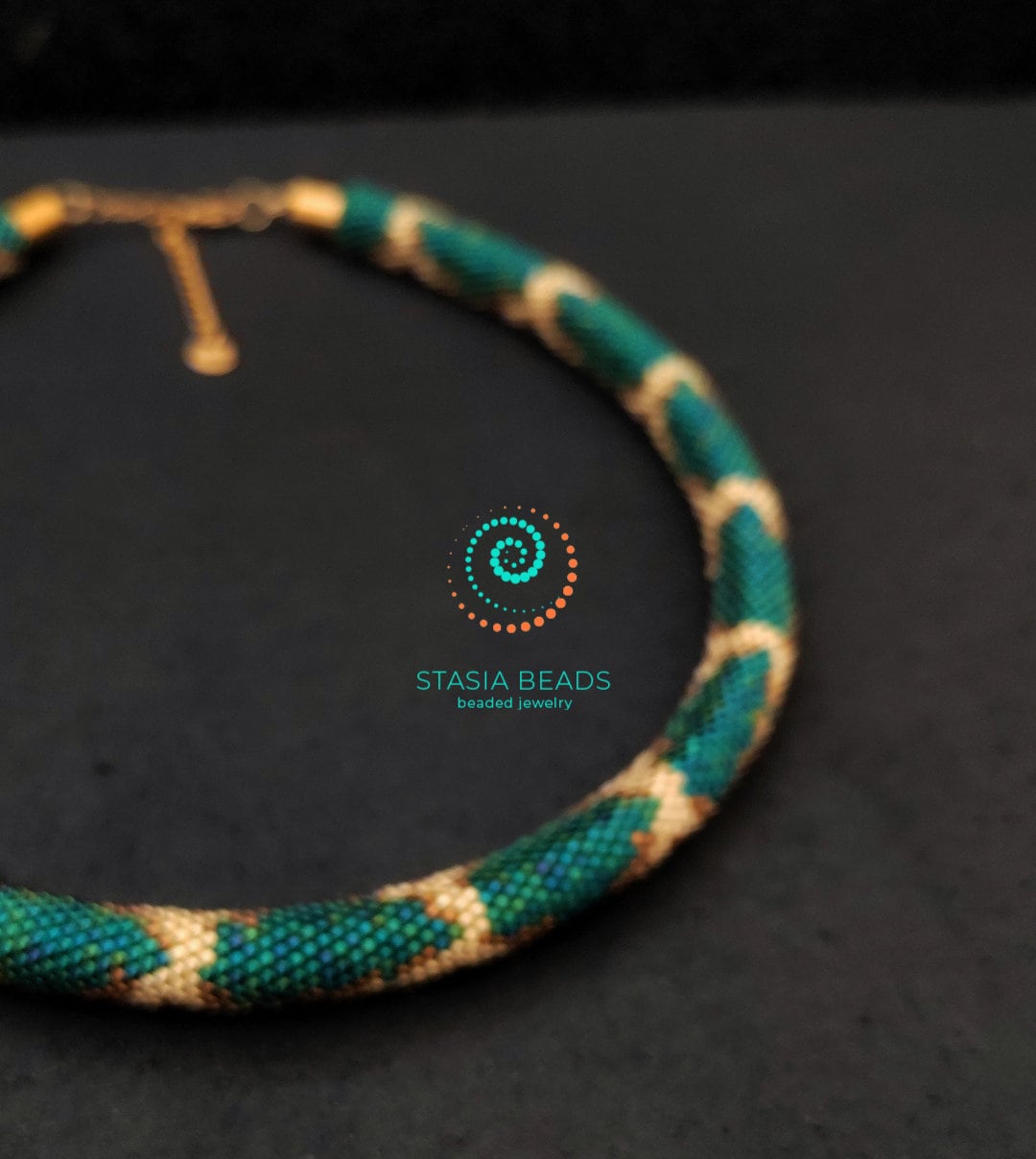 Emerald Green Snake Necklace With Cord Ends and Lobster Clasp - Etsy