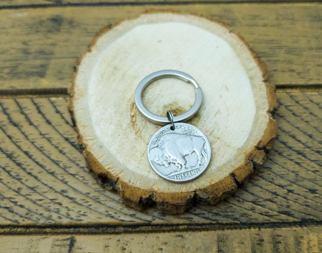 Buffalo Nickel Keychain: Authentic Indian Head Coin Key Ring - Etsy