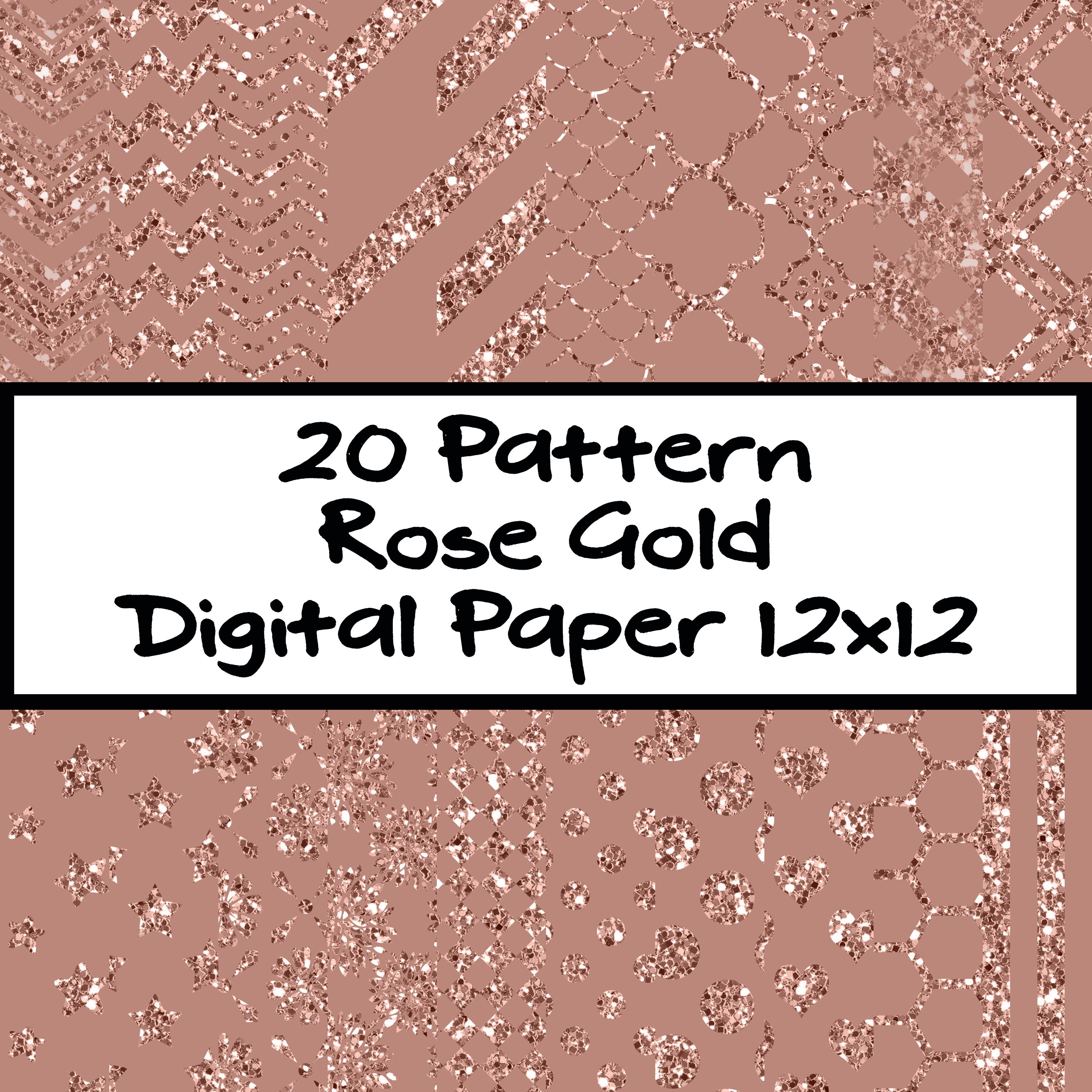 Rose Gold 20 Pattern Digital Paper Pack Bundle Digital - Etsy UK