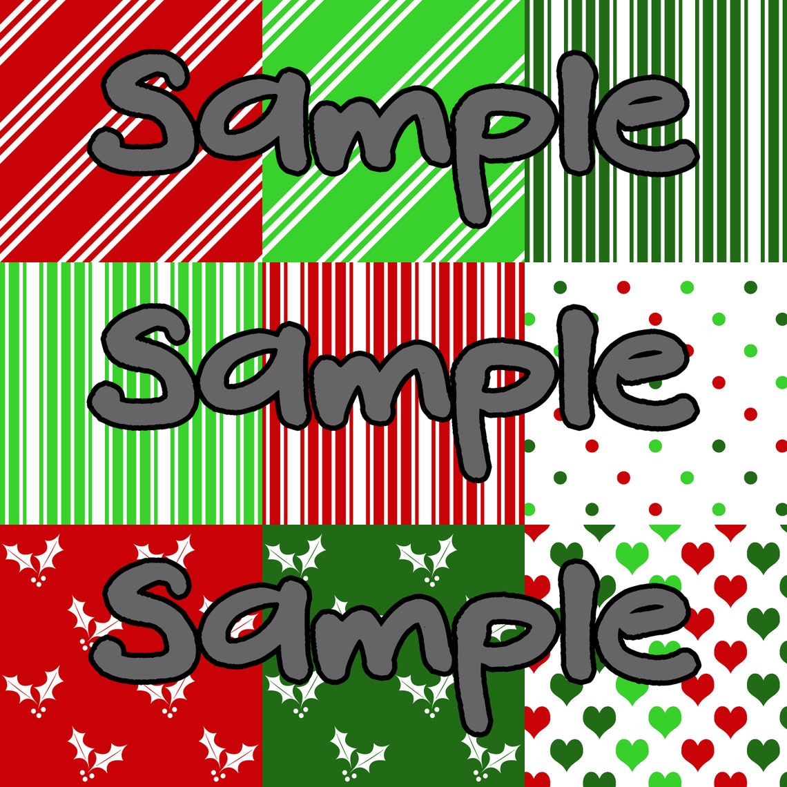 Christmas 50 Pattern Digital Paper Pack Bundle Digital - Etsy