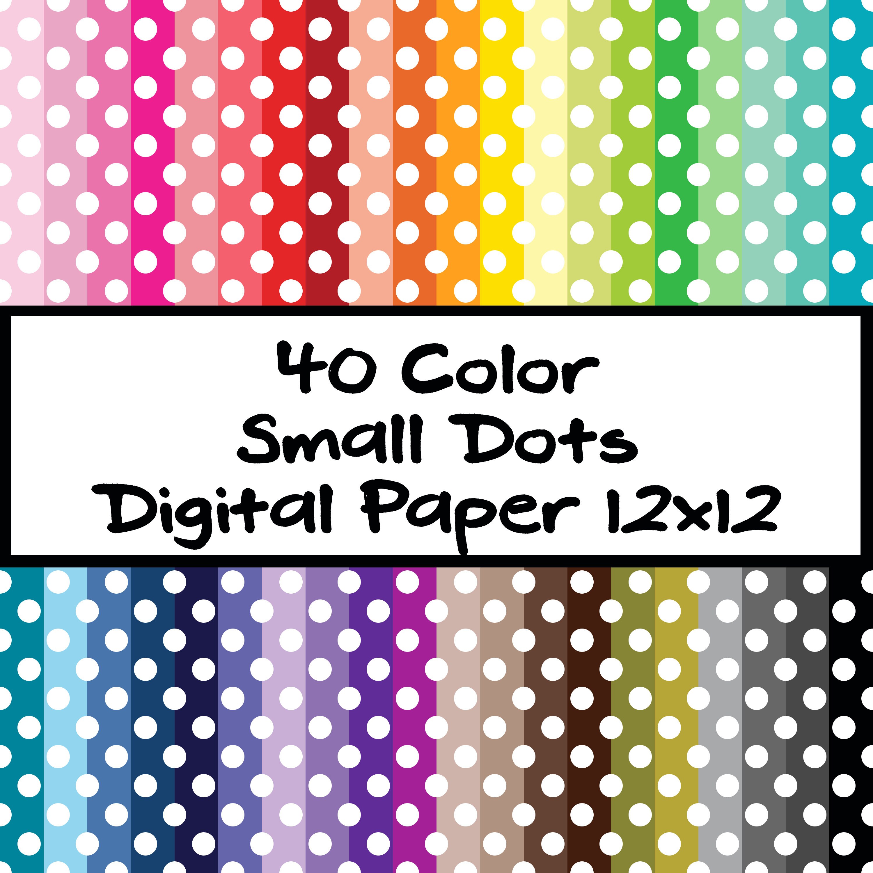 Dots Digital Scrapbook Paper Pack No 14-12x12 Embellishments Paper ...