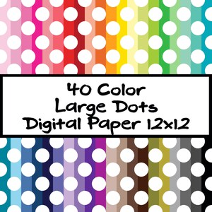 Dots Digital Paper Pack Bundle Digital Scrapbook Paper - Etsy