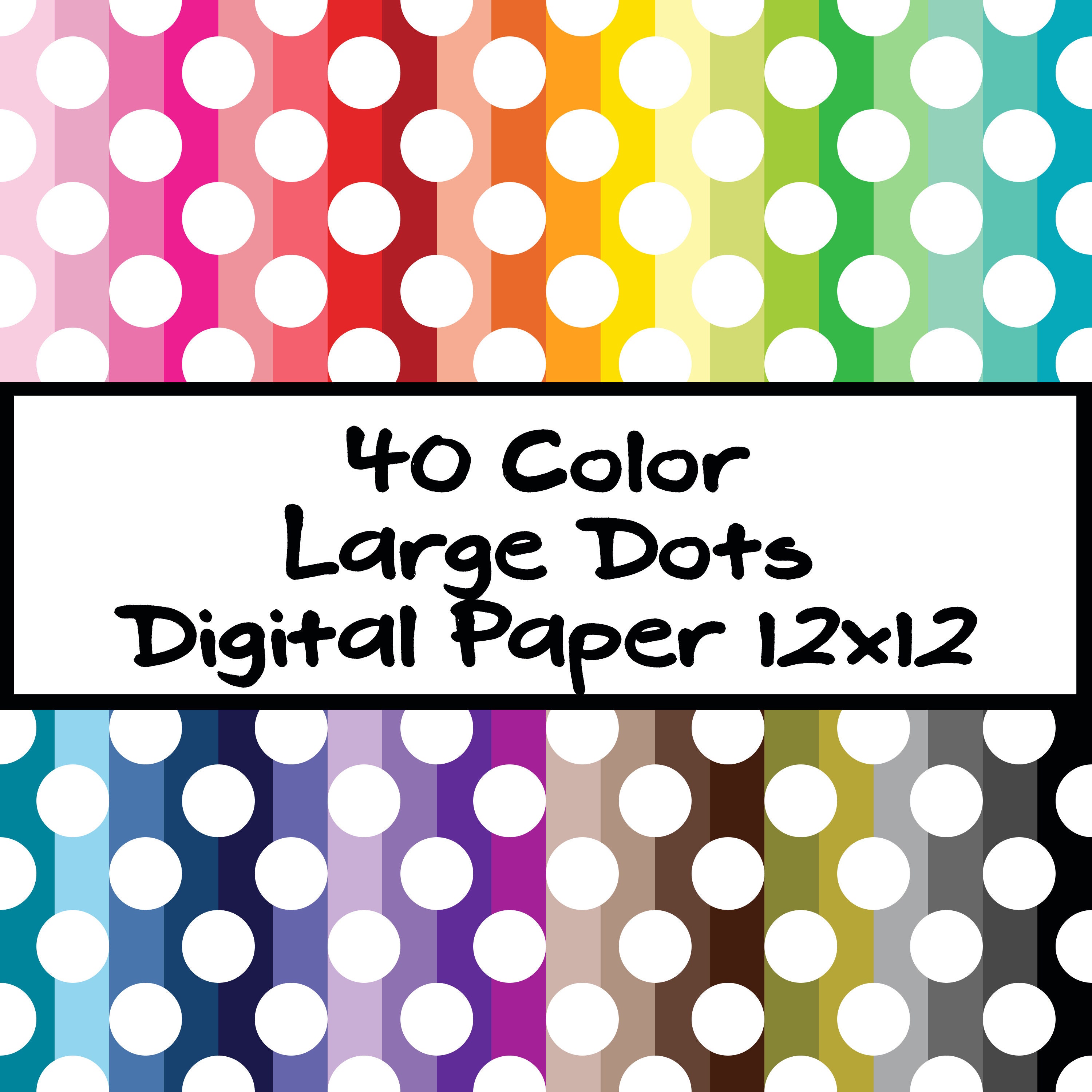 Dots Digital Paper Pack Bundle Digital Scrapbook Paper | Etsy