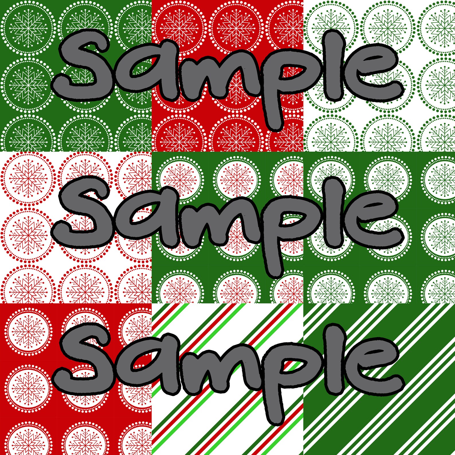 Christmas 50 Pattern Digital Paper Pack Bundle Digital Scrapbook Paper ...