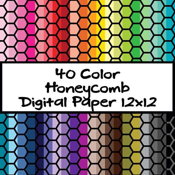 Honeycomb Digital Paper Pack Bundle Digital Scrapbook Paper | Etsy
