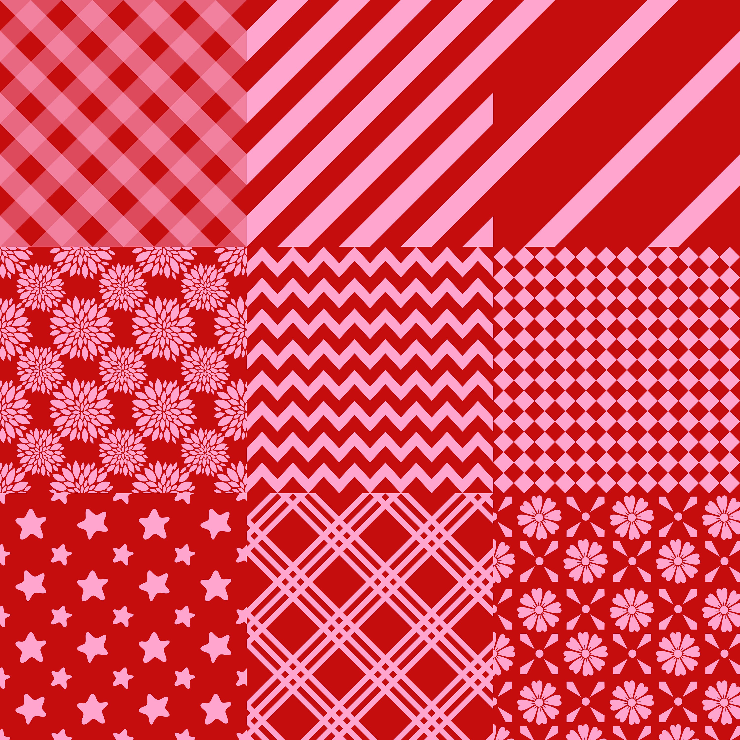 20 Red and Pink Valentine's Day Digital Paper Scrapbook Paper Valentine ...