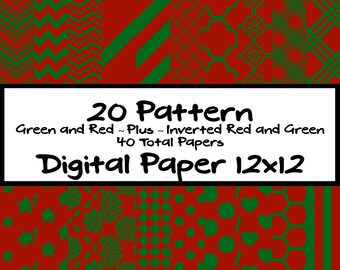Christmas Digital Paper Commercial Use Scrapbook Papers - Etsy