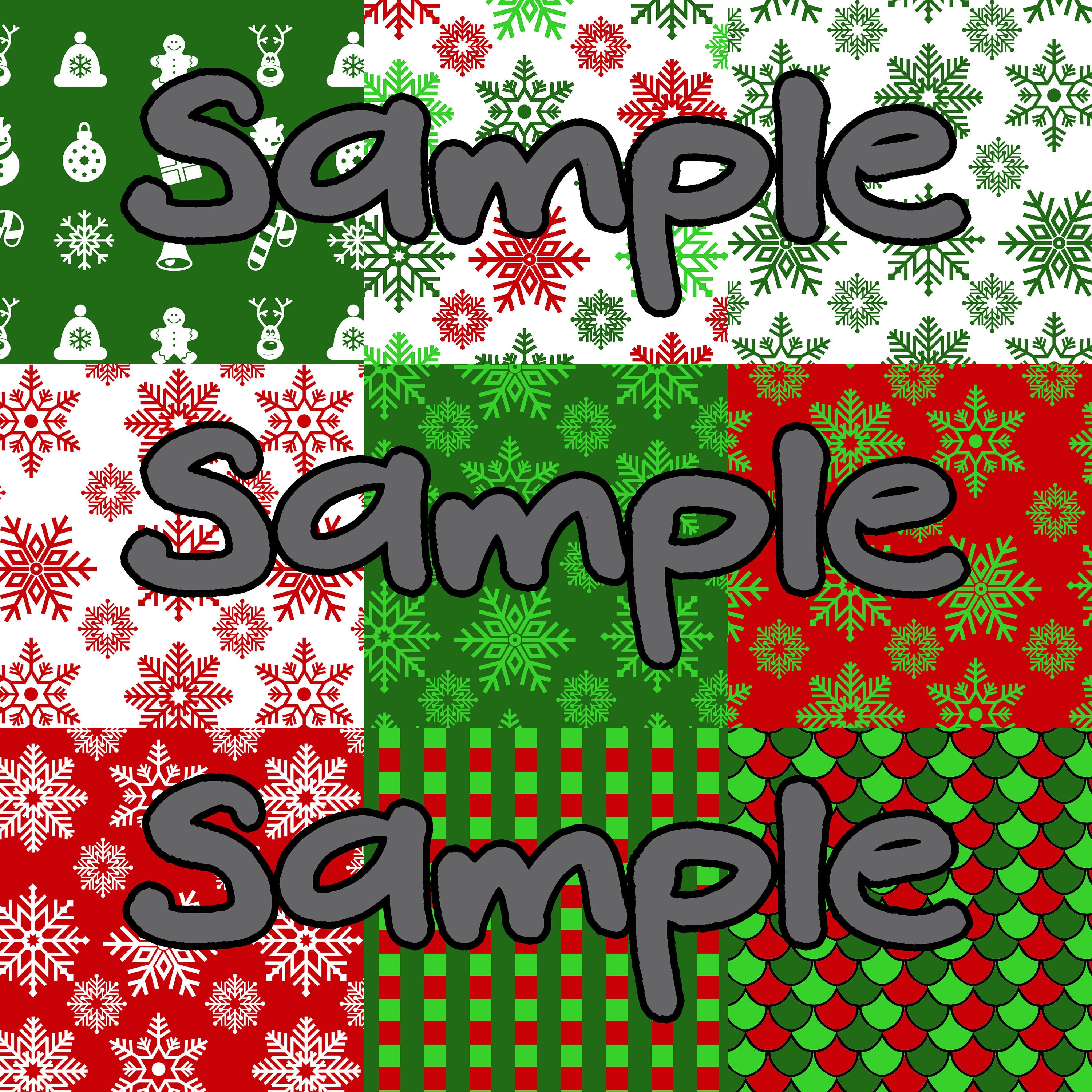 Christmas 50 Pattern Digital Paper Pack Bundle Digital Scrapbook Paper ...