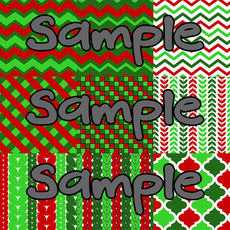 Christmas 50 Pattern Digital Paper Pack Bundle Digital Scrapbook Paper ...
