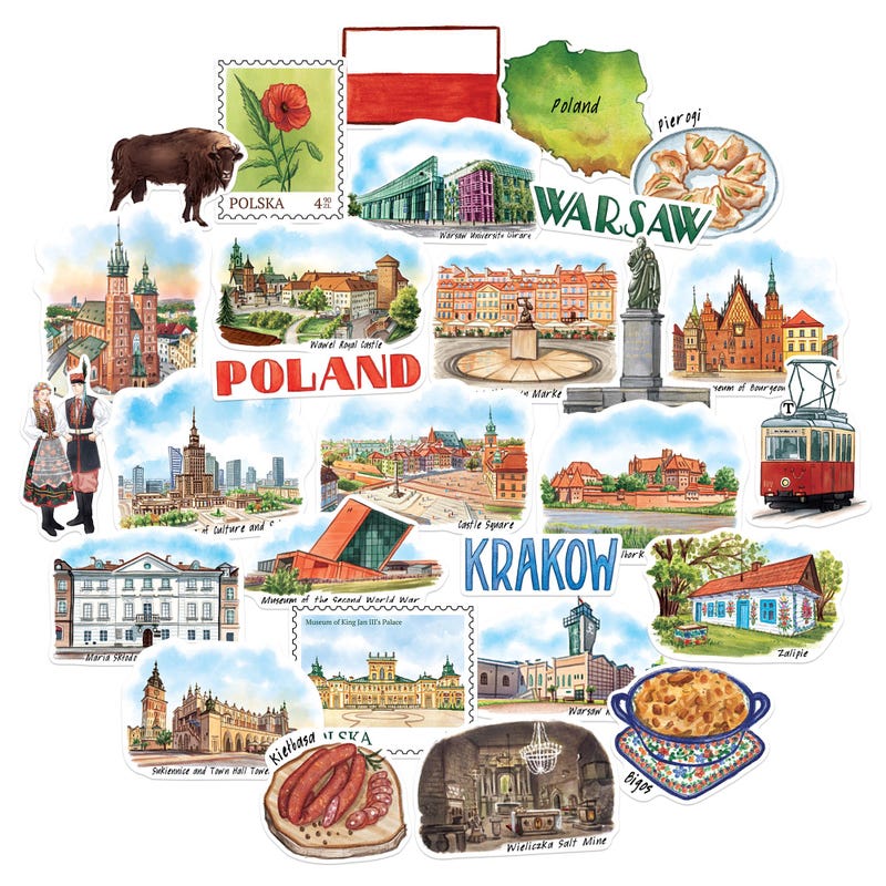 Poland Travel Sticker - Etsy