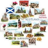 3 X 10cm Scotland Vinyl Stickers - Scottish Thistle Flag Shield UK GB ...