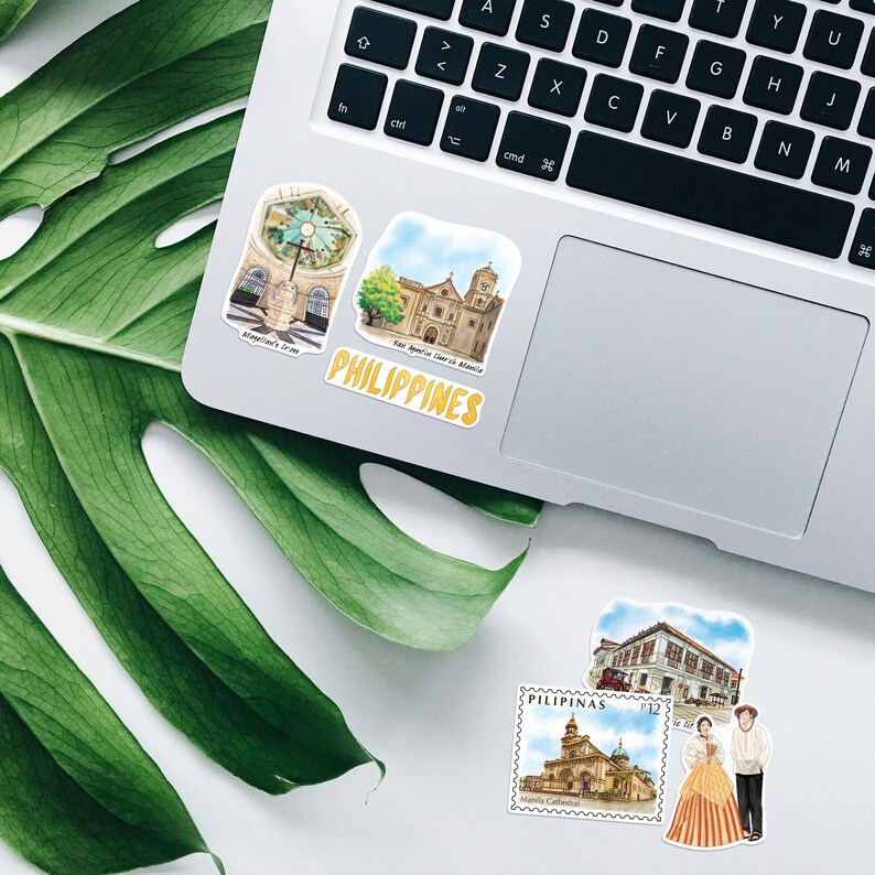 Navy Peony Pristine Philippines Travel Stickers (28pcs) - Die-cut ...