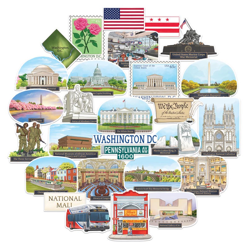 Washington Dc Stickers - Etsy