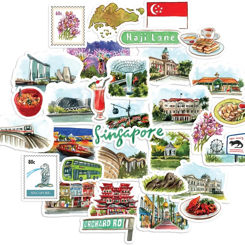 Singapore Sticker Cute - Etsy