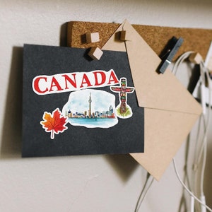 Navy Peony Breathtaking Canada Travel Stickers (29pcs) -waterproof ...