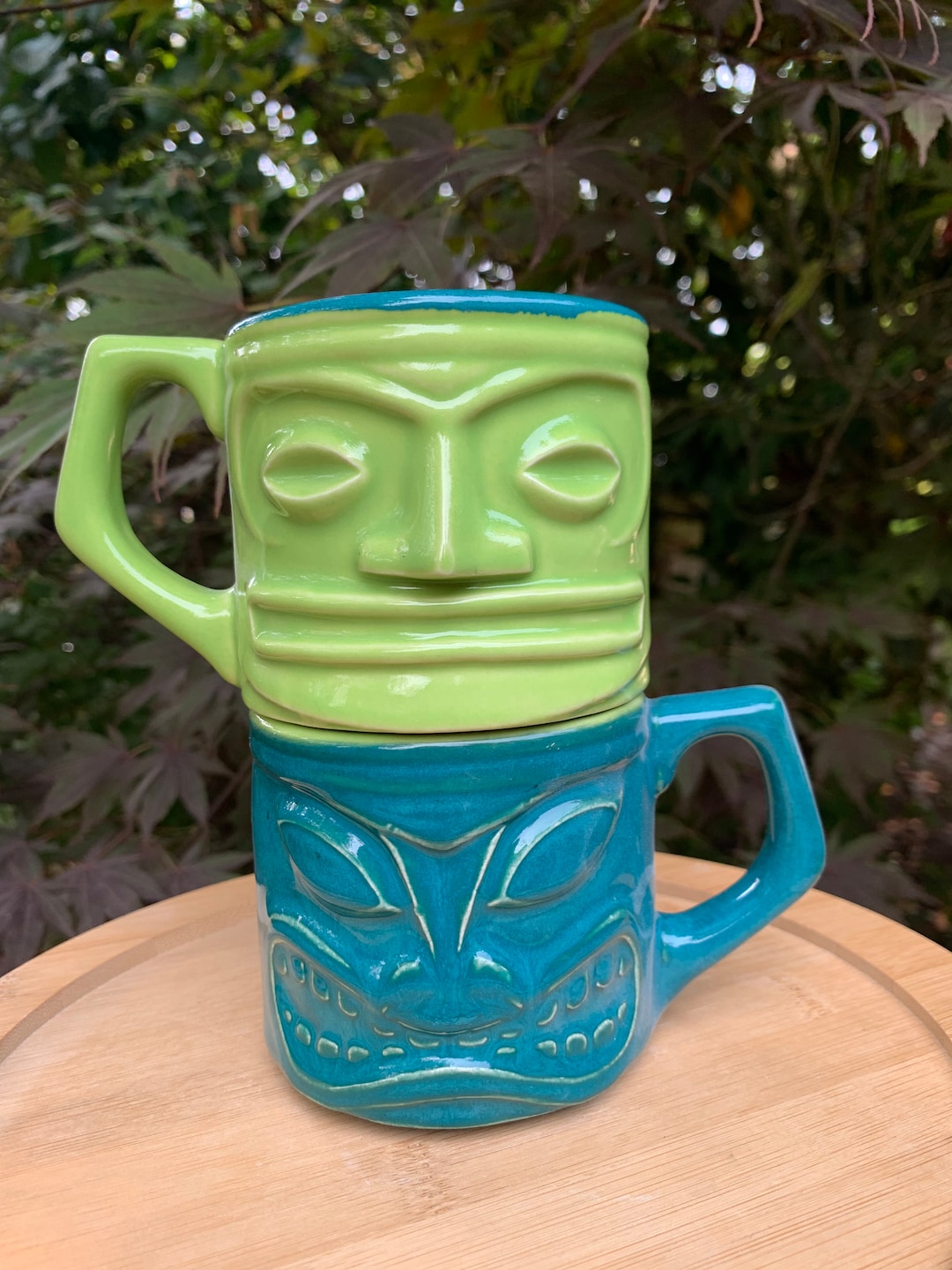 10oz Retro Tiki Mug Pair - Etsy