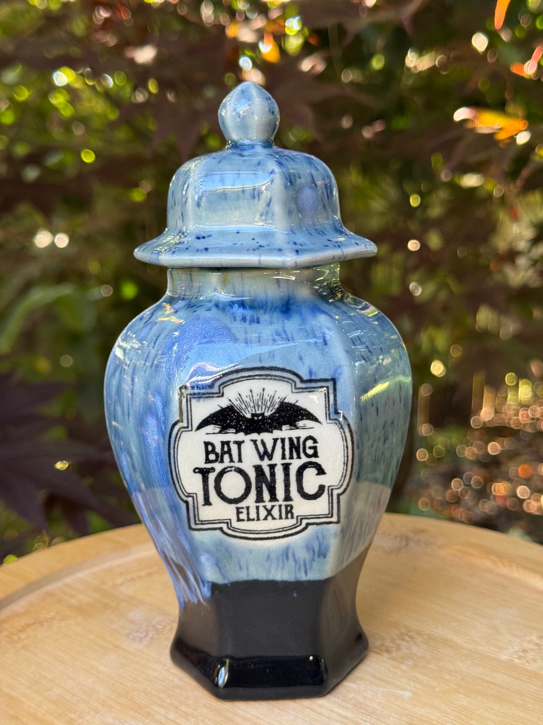 Bat Wing Tonic Apothecary Jar /gothic Home Decor/ Halloween - Etsy
