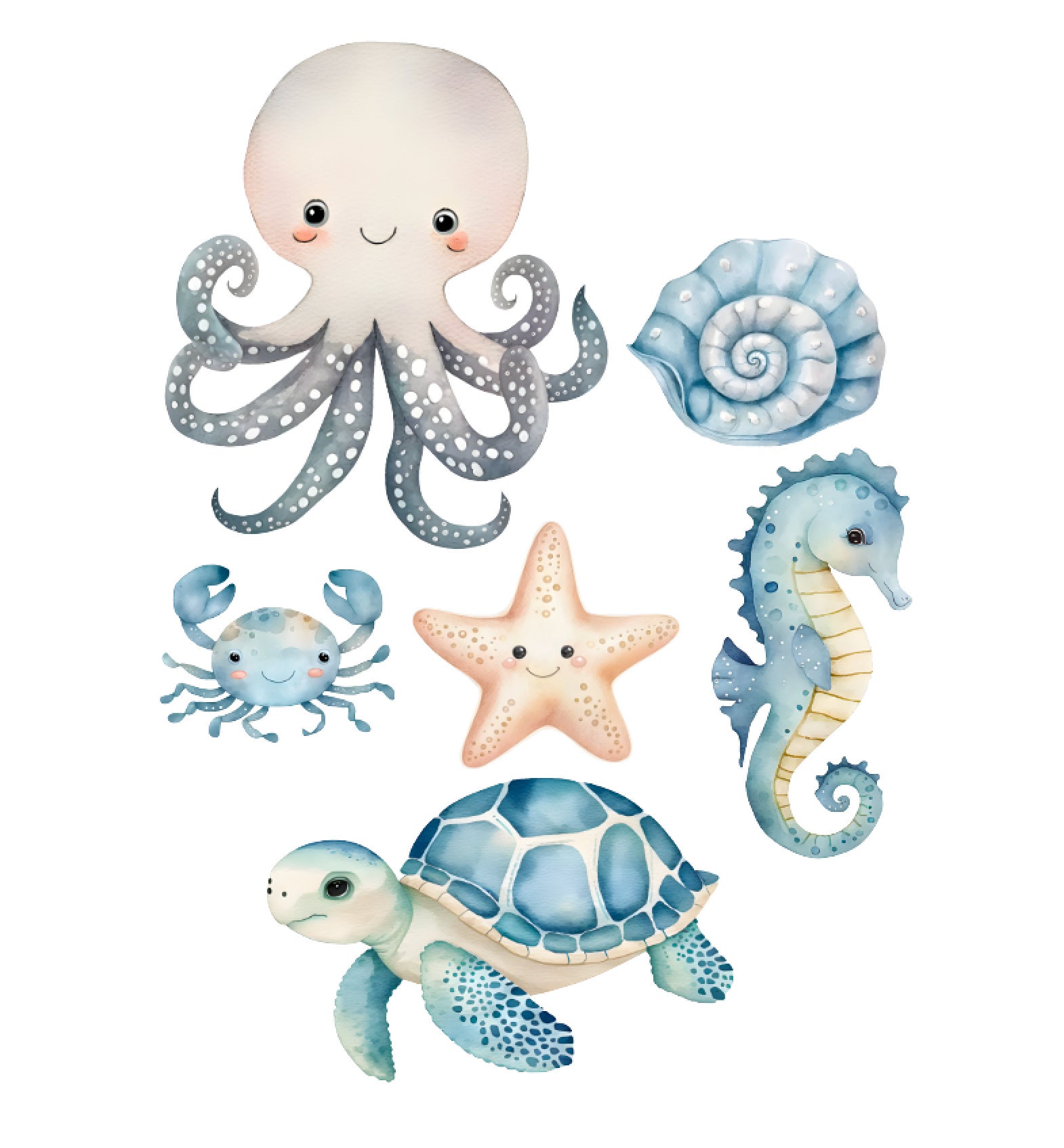 Under the Sea - Cake Charm UV Printed | Toppers | Acrylic Set ...