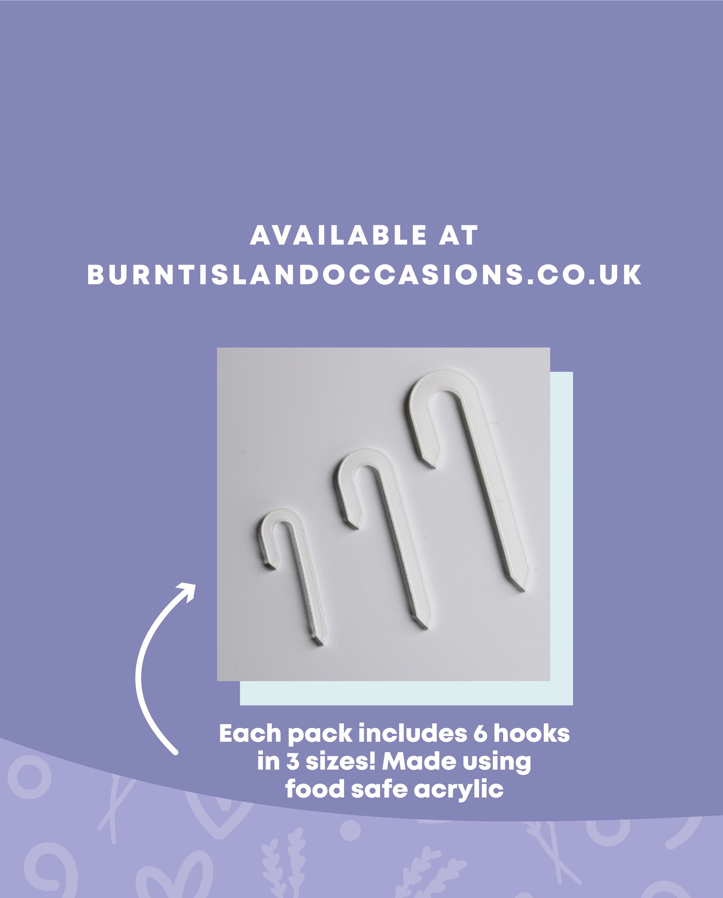 Cake Pin TM - Cake Hook - Pack of 6, Perfect for Attaching Dried ...