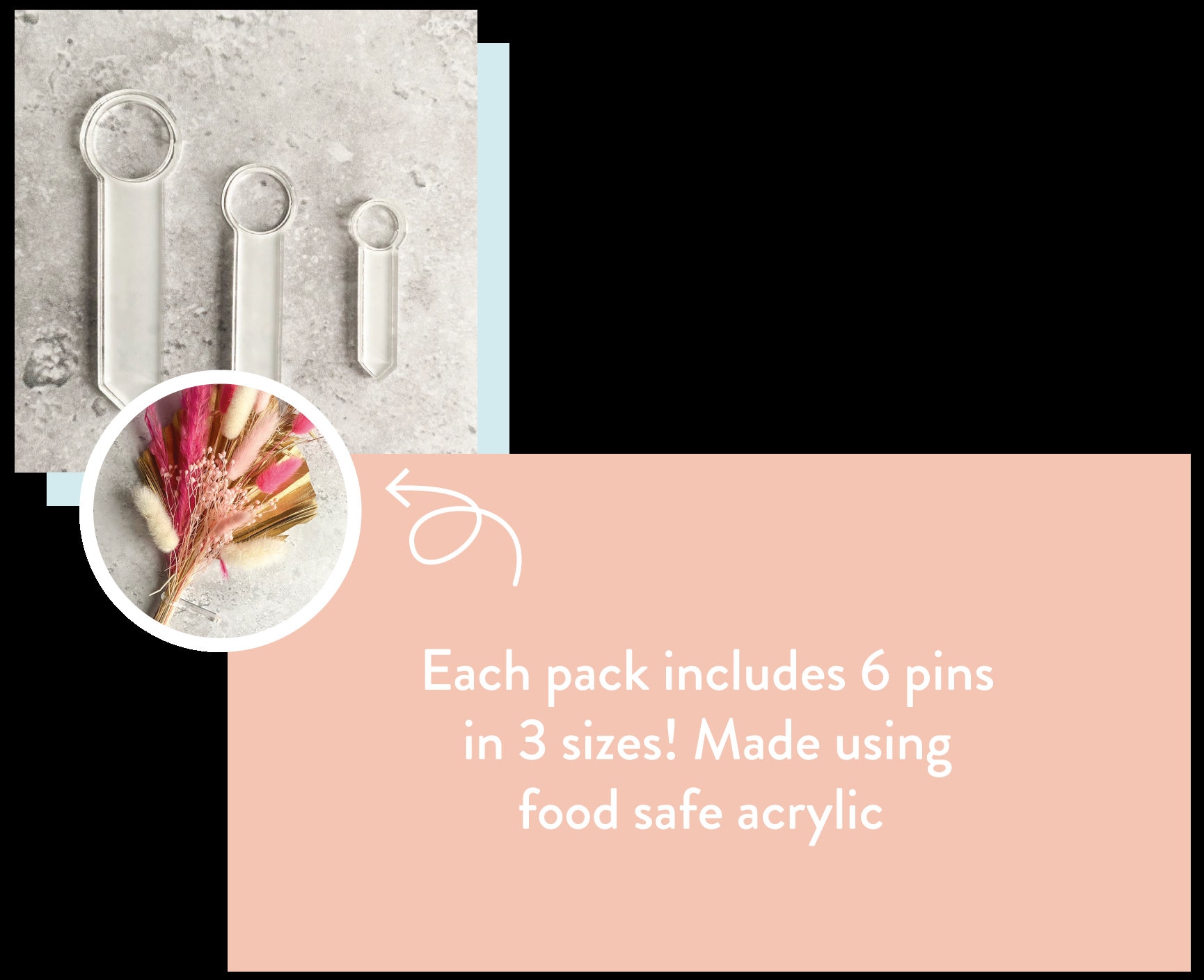 Cake Pin TM Everyday Pack Pack of 6 Perfect for Attaching - Etsy
