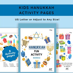 Hanukkah Kids Activity Page Printable - Etsy