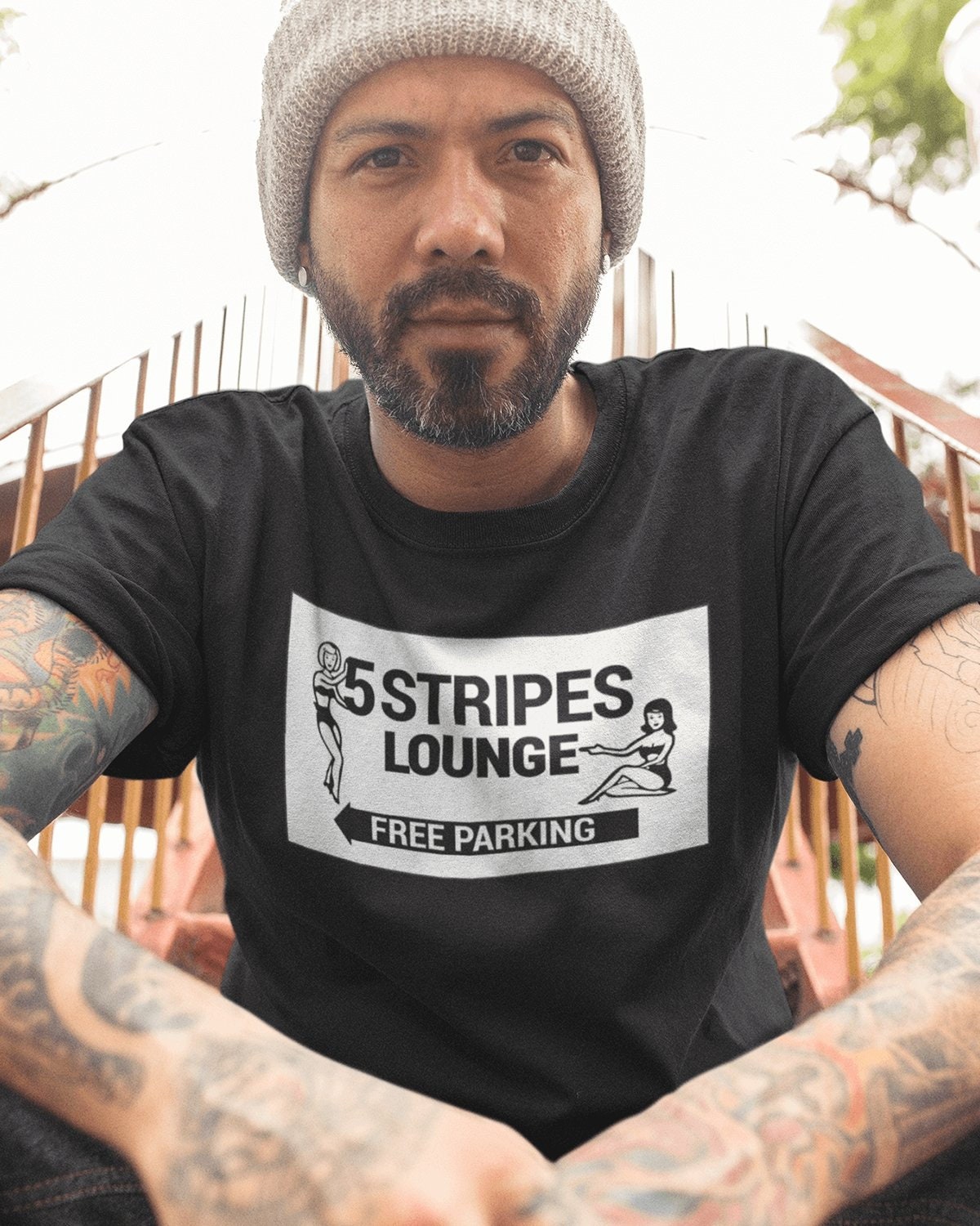 5 Stripes Lounge T-shirt - Etsy