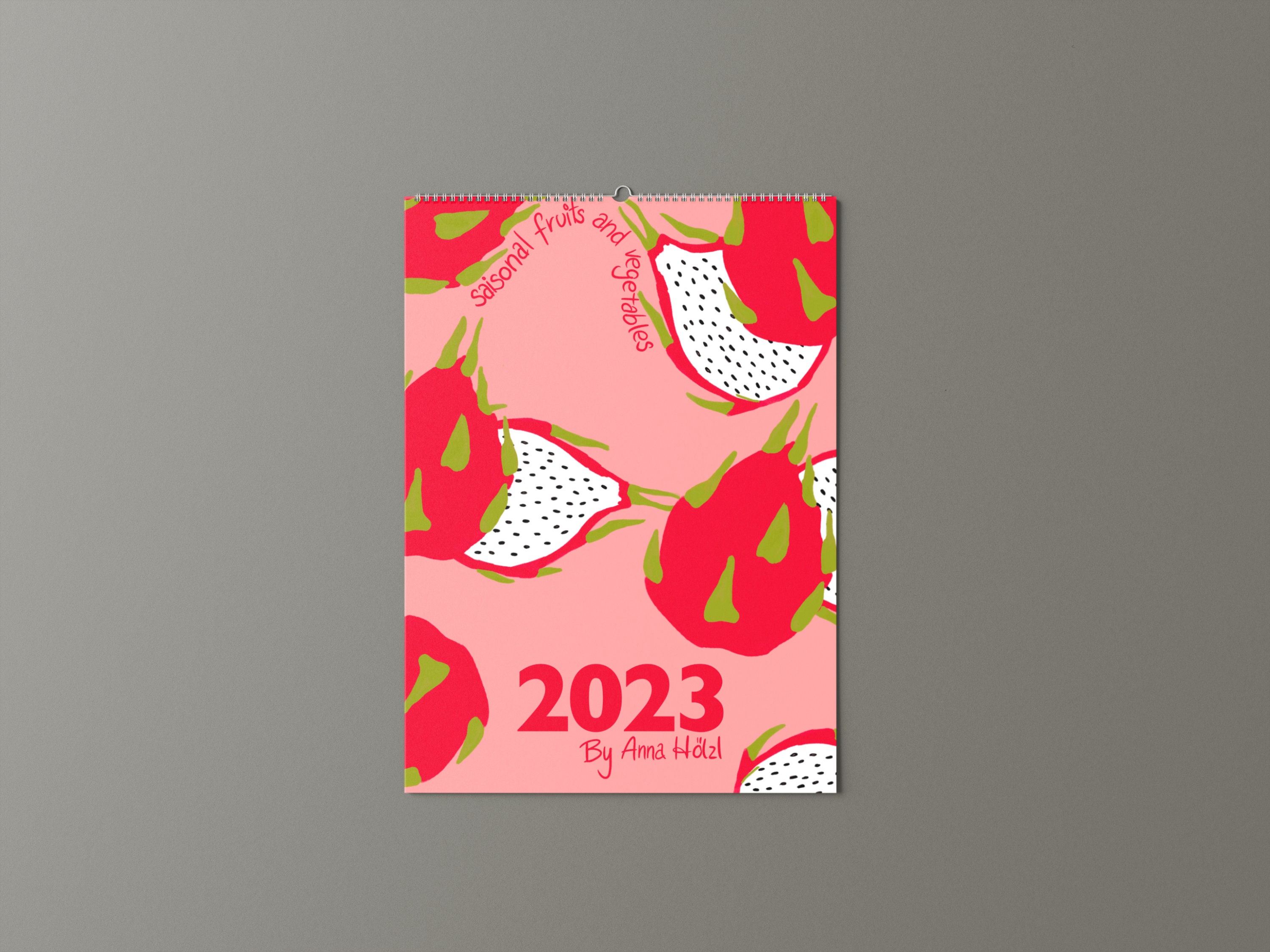 Wall Calendar 2023, Birthday Calendar 2023, Seasonal Fruits and ...