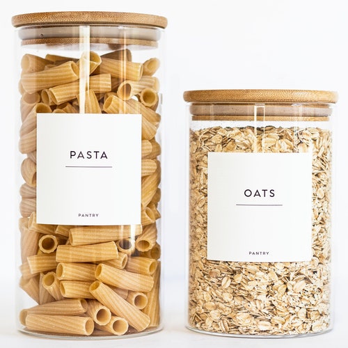 Minimalist Pantry Labels for Kitchen Organization - Etsy